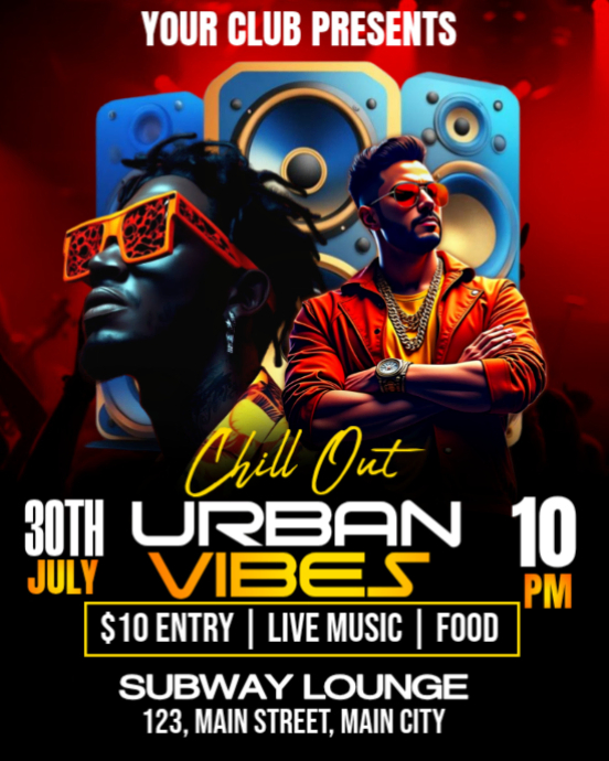 urban vibe party Template | PosterMyWall