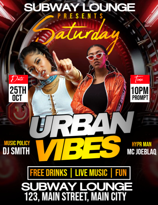 Plantilla de urban vibe party | PosterMyWall