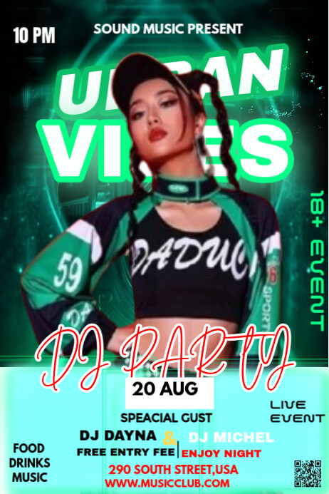 Urban Vibes Poster Template | PosterMyWall