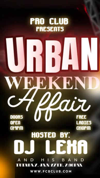 Copy of Urban Weekend Affair Night Party | PosterMyWall