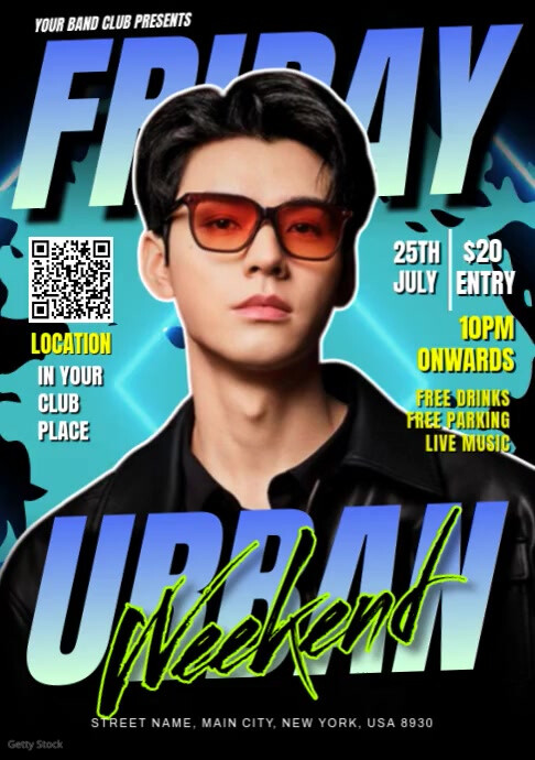Plantilla de Urban Weekend Club | PosterMyWall