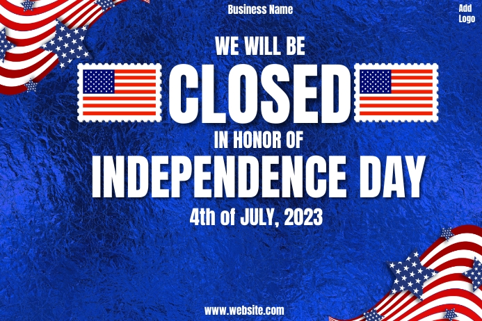 us independence day business closed ad (1) Template | PosterMyWall