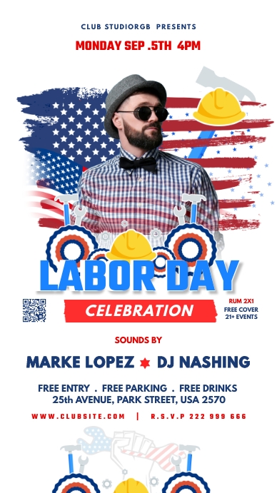 Us Labor Day Celebration Instagram Story Template | PosterMyWall