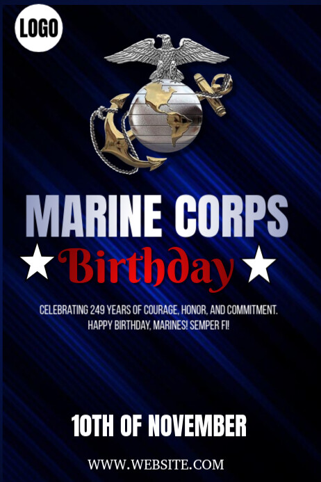 Copy of US Marine corps birthday | PosterMyWall