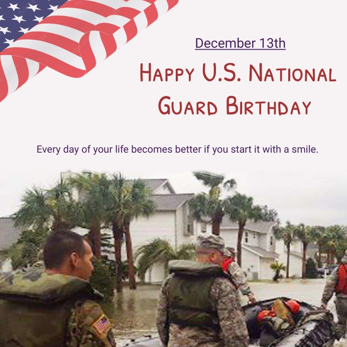us national guard birthday Template | PosterMyWall