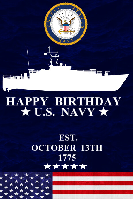 US NAVY BIRTHDAY Template | PosterMyWall