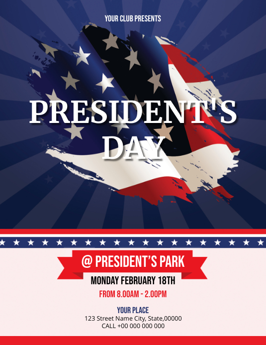Us President's Day Flyer Template | PosterMyWall