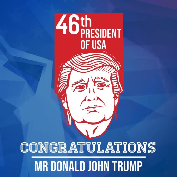 Congratulations Post for the 46th US President Template | PosterMyWall