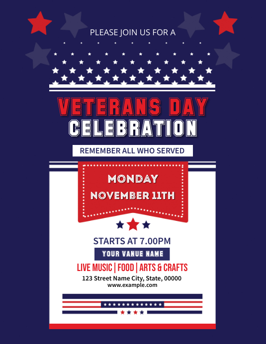 Us Veterans Day Flyer Template | PosterMyWall