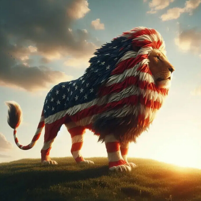 USA as a lion Template | PosterMyWall