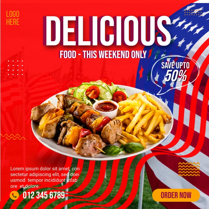 USA Food Deals Template | PosterMyWall