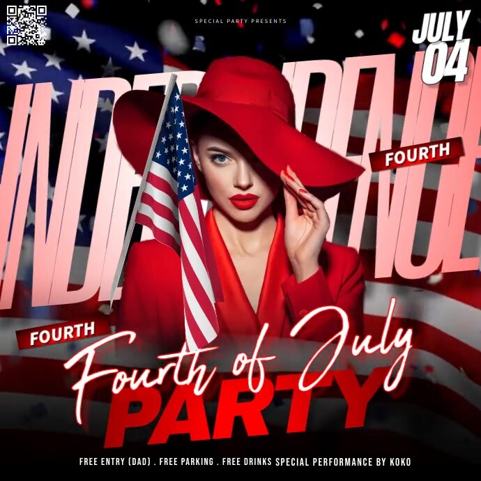 USA Independence Day Party Ads Template | PosterMyWall