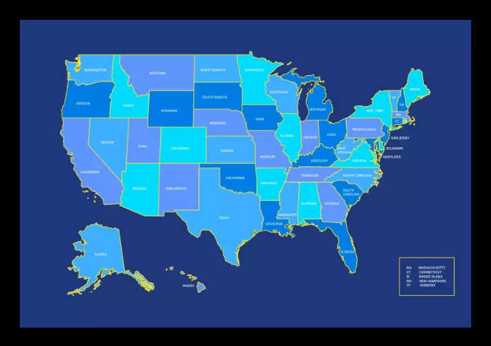 USA map Template | PosterMyWall