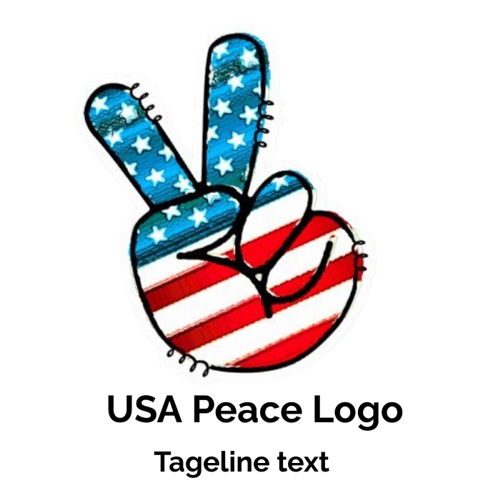 USA peace logo Template | PosterMyWall