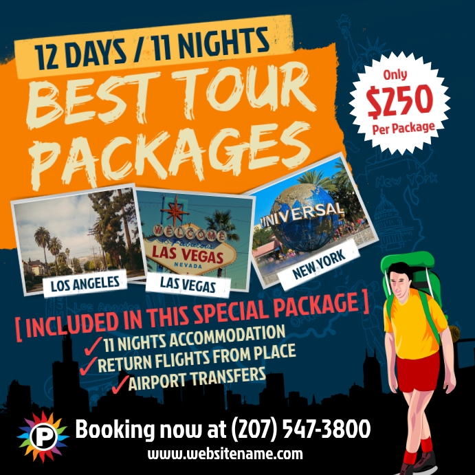 Best Tour Packages Instagram Post Template | PosterMyWall
