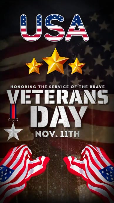 USA Veterans Day Tribute Reel Template | PosterMyWall