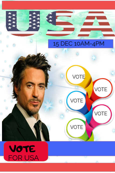 USA VOTE Template | PosterMyWall