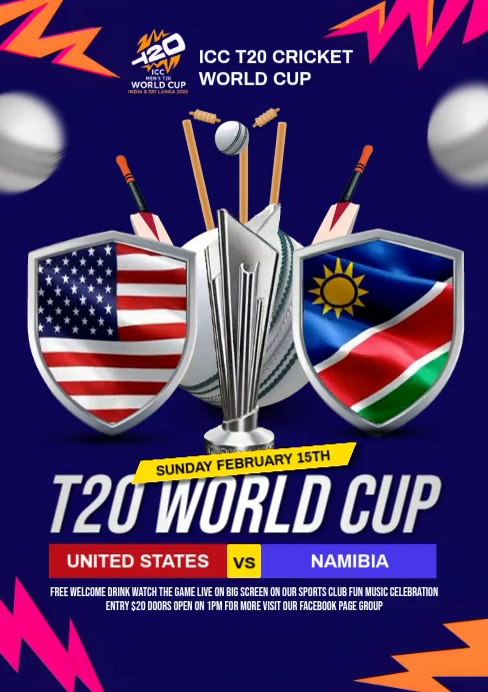 USA vs Namibia Template | PosterMyWall