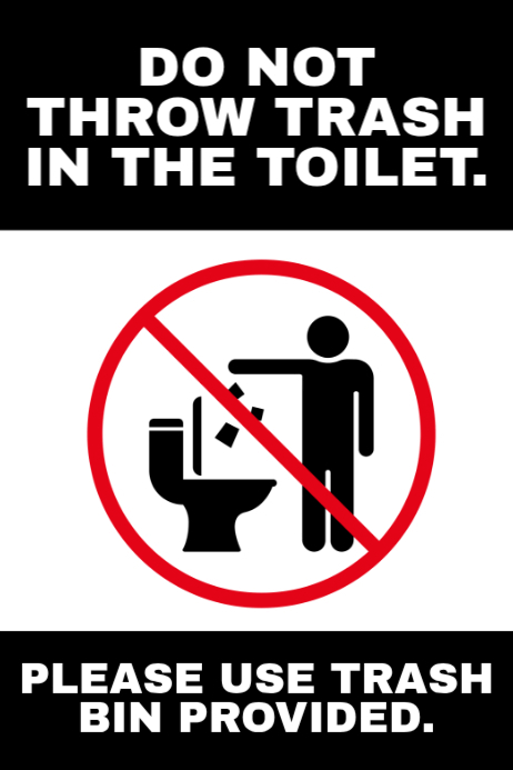 Use the Trash Bin Signage Template | PosterMyWall