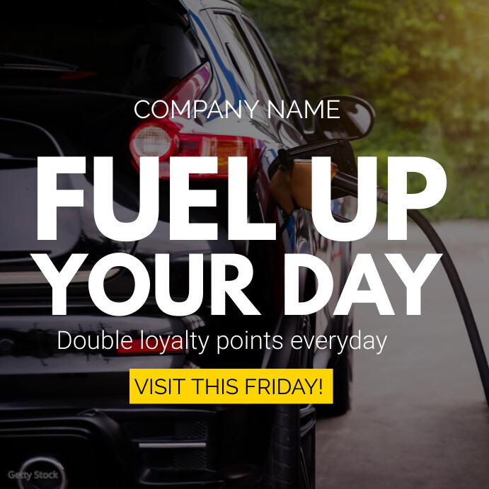 Plantilla de Using Services of Modern Gas Station Template | PosterMyWall