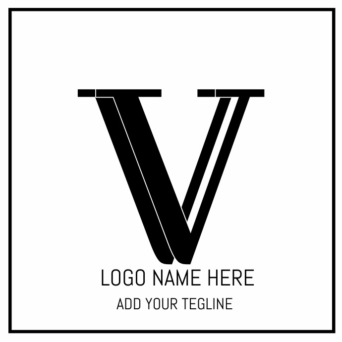 Copy of V word logo Design Template | PosterMyWall