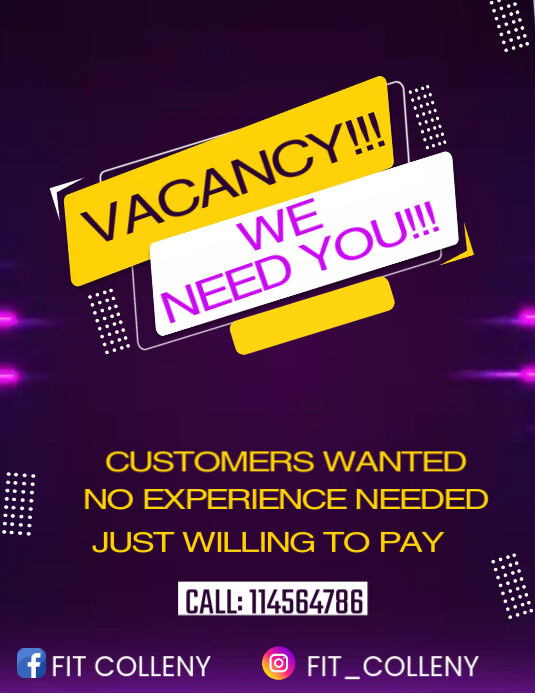 Vacancy markerting Template | PosterMyWall