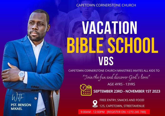 Vacation Bible School Flyer Samples Calendar • Vacation Bible School