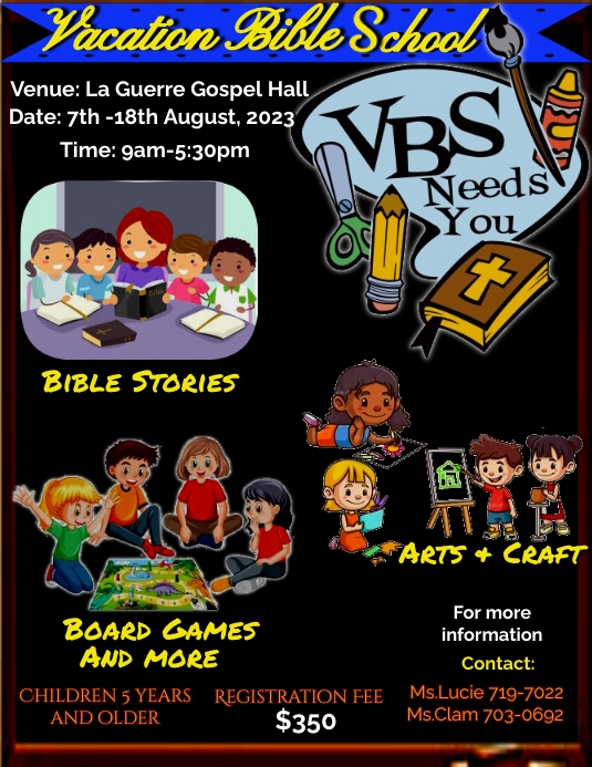 Vacation Bible School Template | PosterMyWall