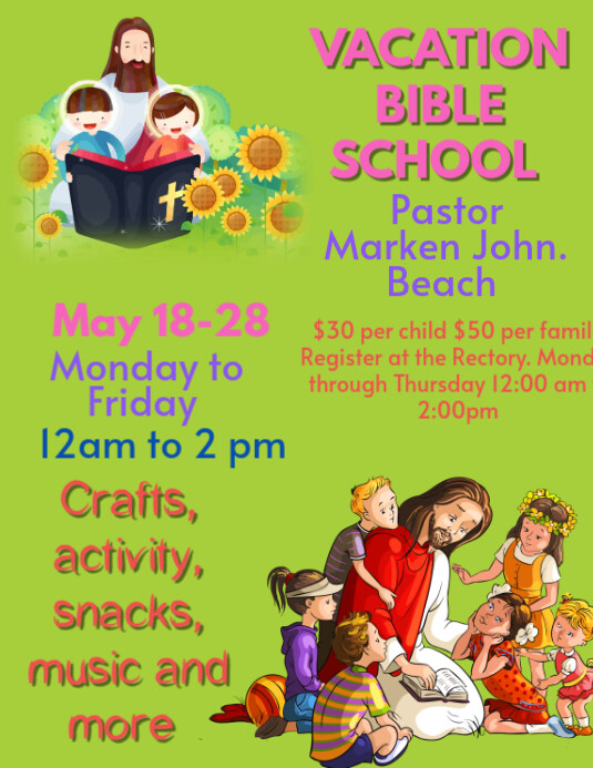 VACATION BIBLE SCHOOL Template | PosterMyWall