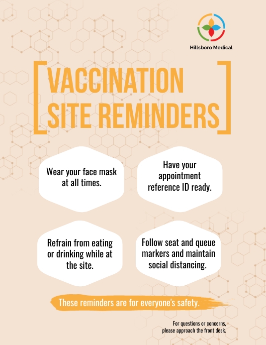 Vaccination Site Reminders Flyer Template | PosterMyWall