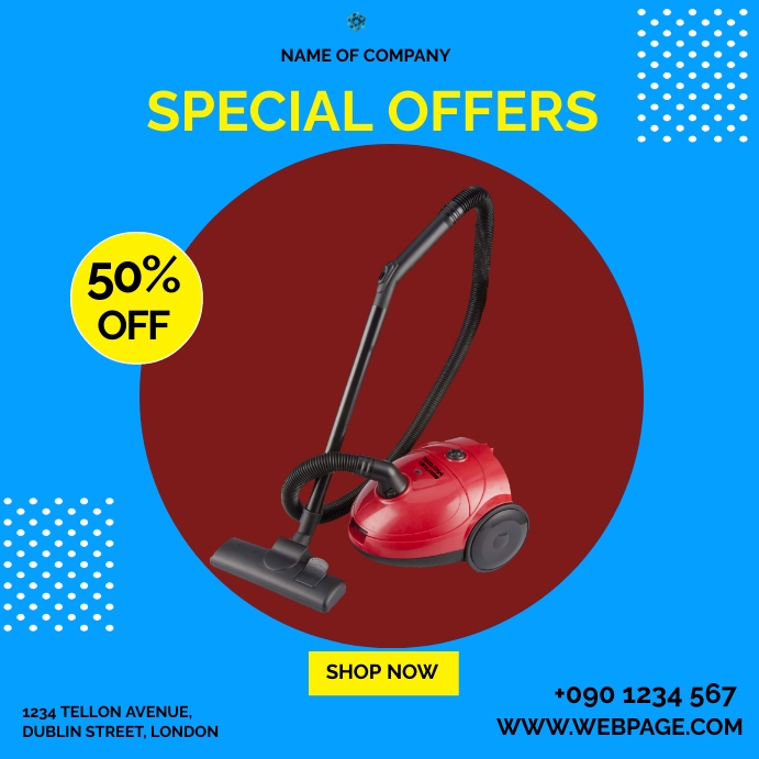 VACUUM CLEANER Template | PosterMyWall