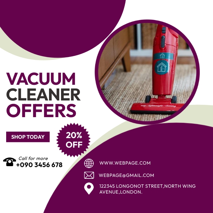 VACUUM CLEANER FLYER Template | PosterMyWall