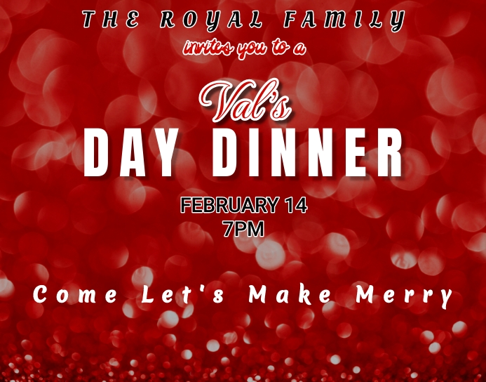 Val's day dinner template | PosterMyWall