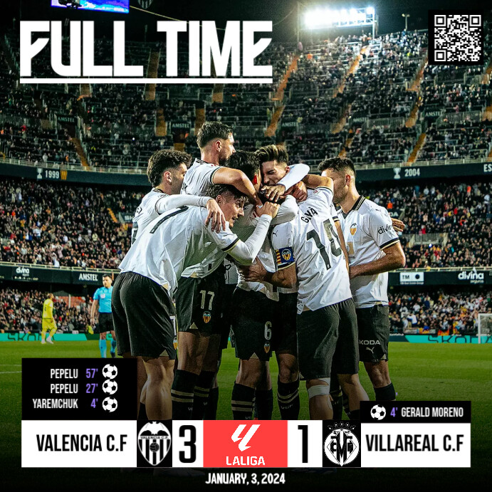 VALENCIA VILLAREAL Template | PosterMyWall