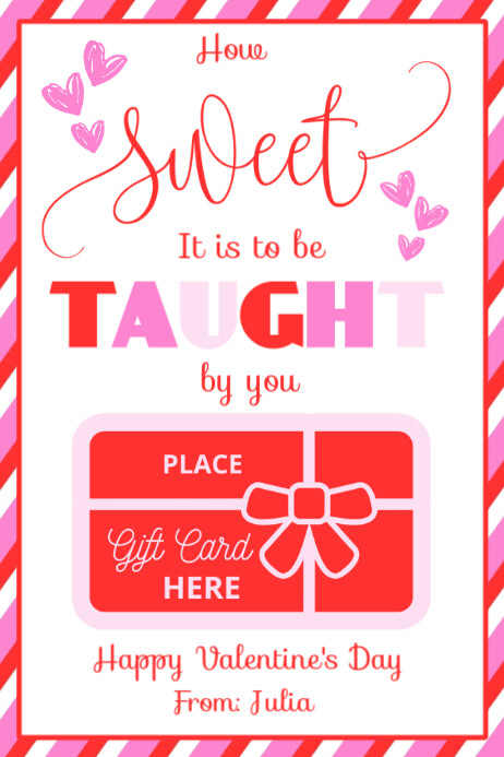 Valentine's Day Gift Card Holder Template | PosterMyWall