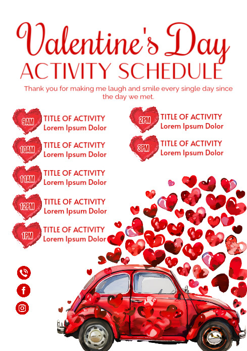 Copy of Valentine's Day Schedule | PosterMyWall