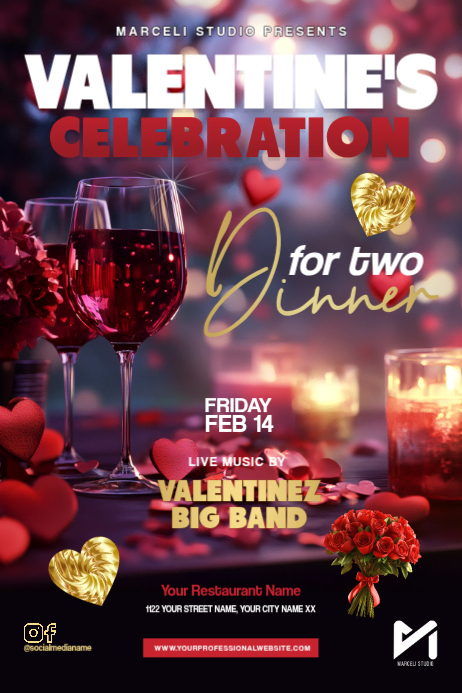 Valentine's Dinner Poster | PosterMyWall