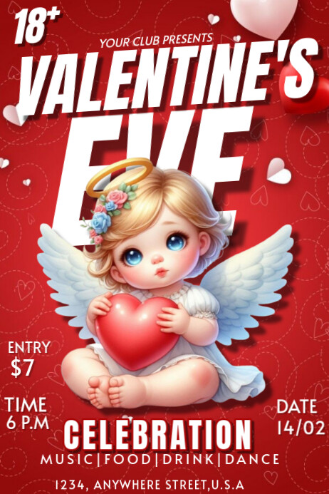 Copy of Valentine's eve celebration poster | PosterMyWall