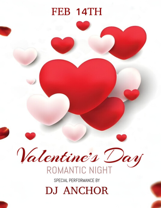 Valentine’s Day event flyer template | PosterMyWall