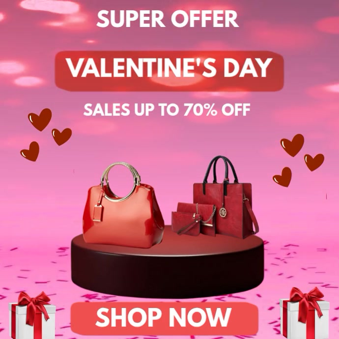 Valentine’s Day Fashion Sale Video – Luxury Handbag Promo Animation ...