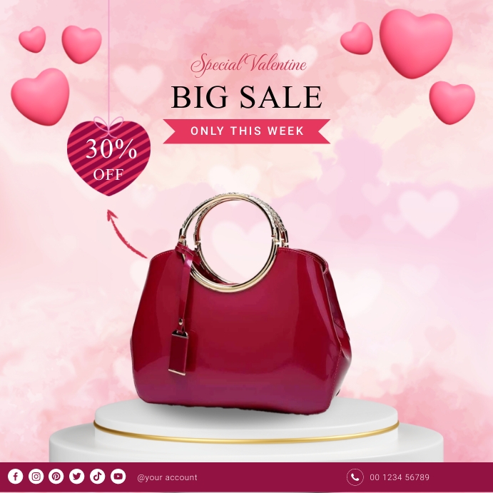 valentine’s day sale advertisement template | PosterMyWall