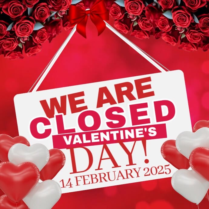 valentine’s day shop closed notice design template | PosterMyWall