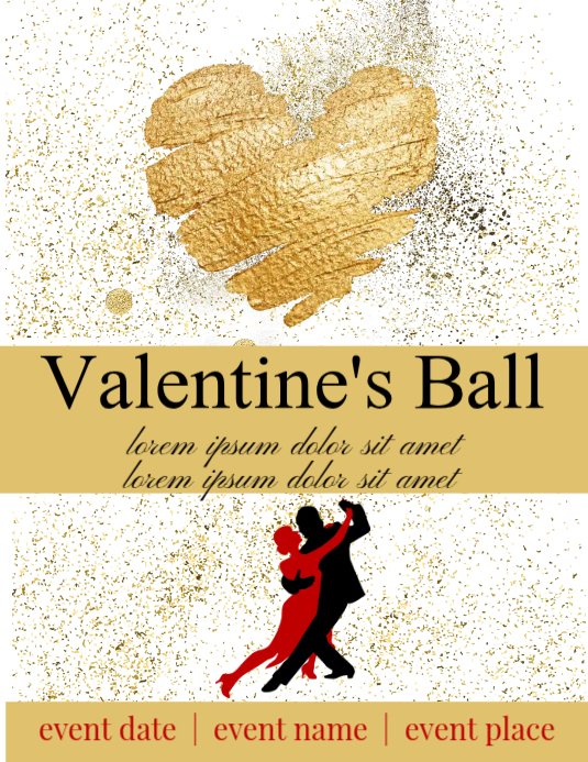 Valentine's ball event poster template | PosterMyWall