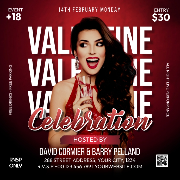 Valentine's Celebration Ads Template | PosterMyWall