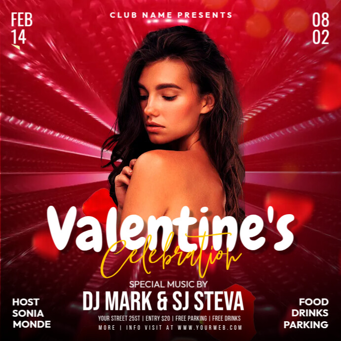 Valentine's Celebration Party Template | PosterMyWall