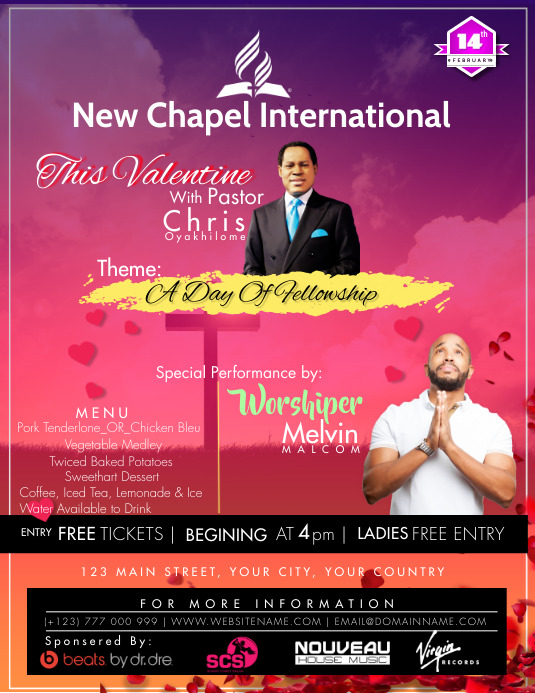 Valentine's Church Template | PosterMyWall