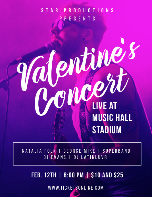 Copy of Valentine's Concert Flyer | PosterMyWall