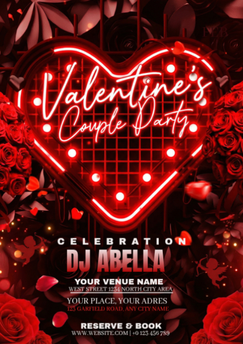 Plantilla de Valentine's Couple Party | PosterMyWall