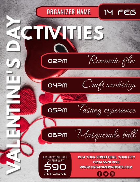 Valentine's Day activities Template | PosterMyWall