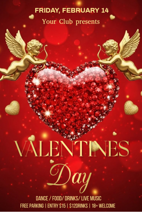 Valentine's Day Ad Poster Template | PosterMyWall